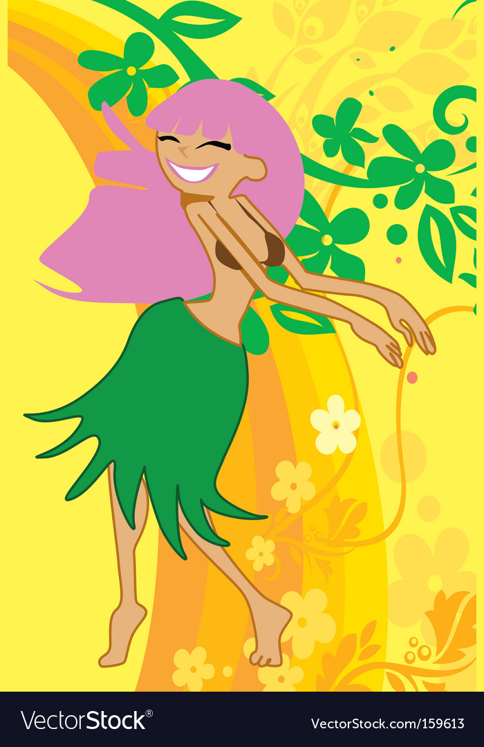 Hula dance Royalty Free Vector Image - VectorStock