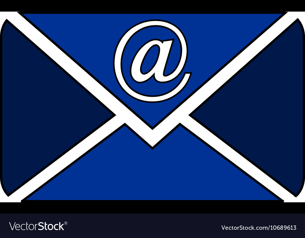 Mail button on white Royalty Free Vector Image