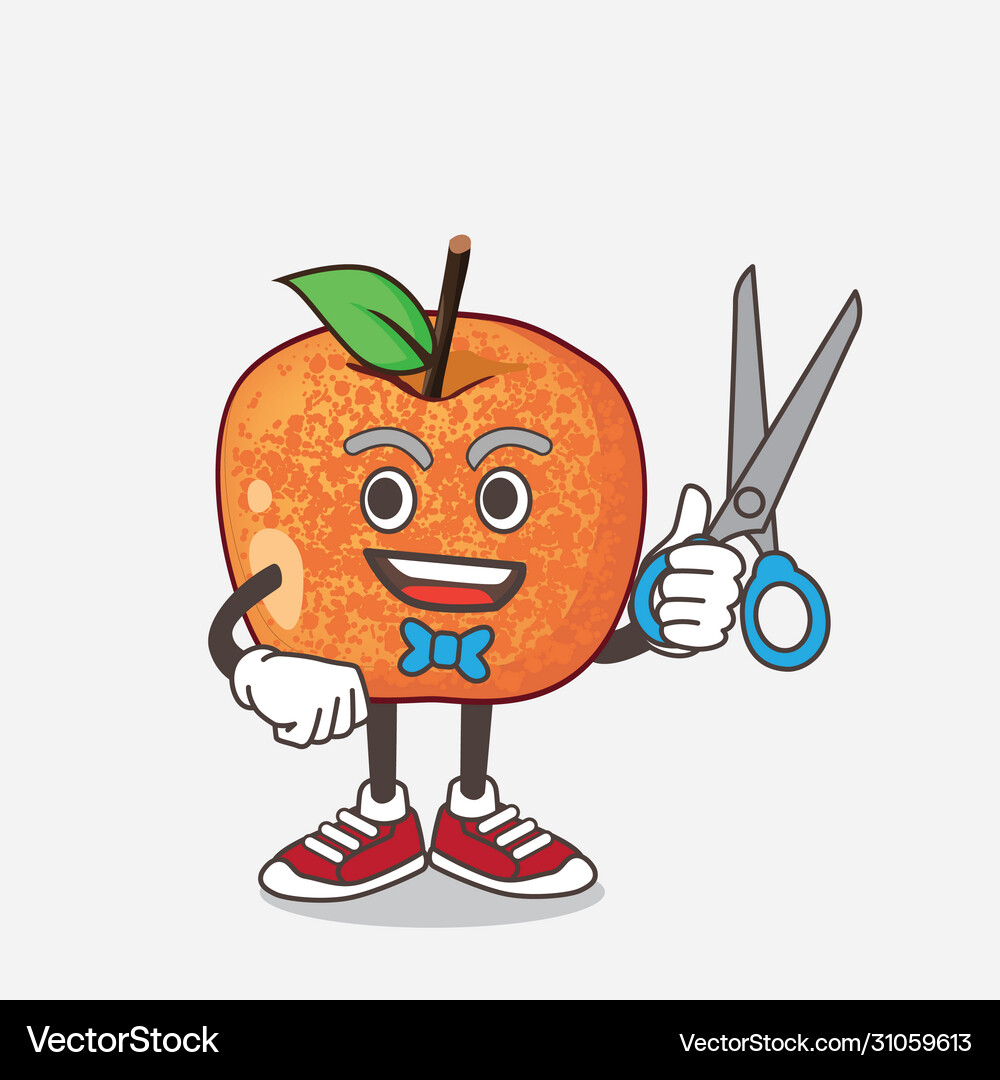 Pluots fruit cartoon mascot character as smiling Vector Image