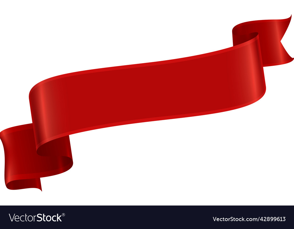 Red empty ribbon composition Royalty Free Vector Image
