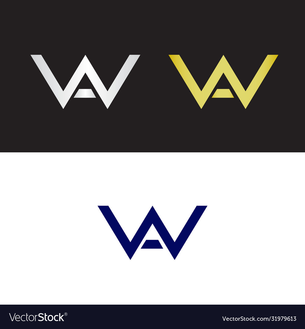 Wa initials Royalty Free Vector Image - VectorStock