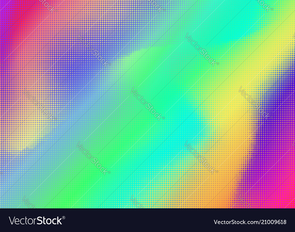 Abstract rainbow gradient dotted background Vector Image