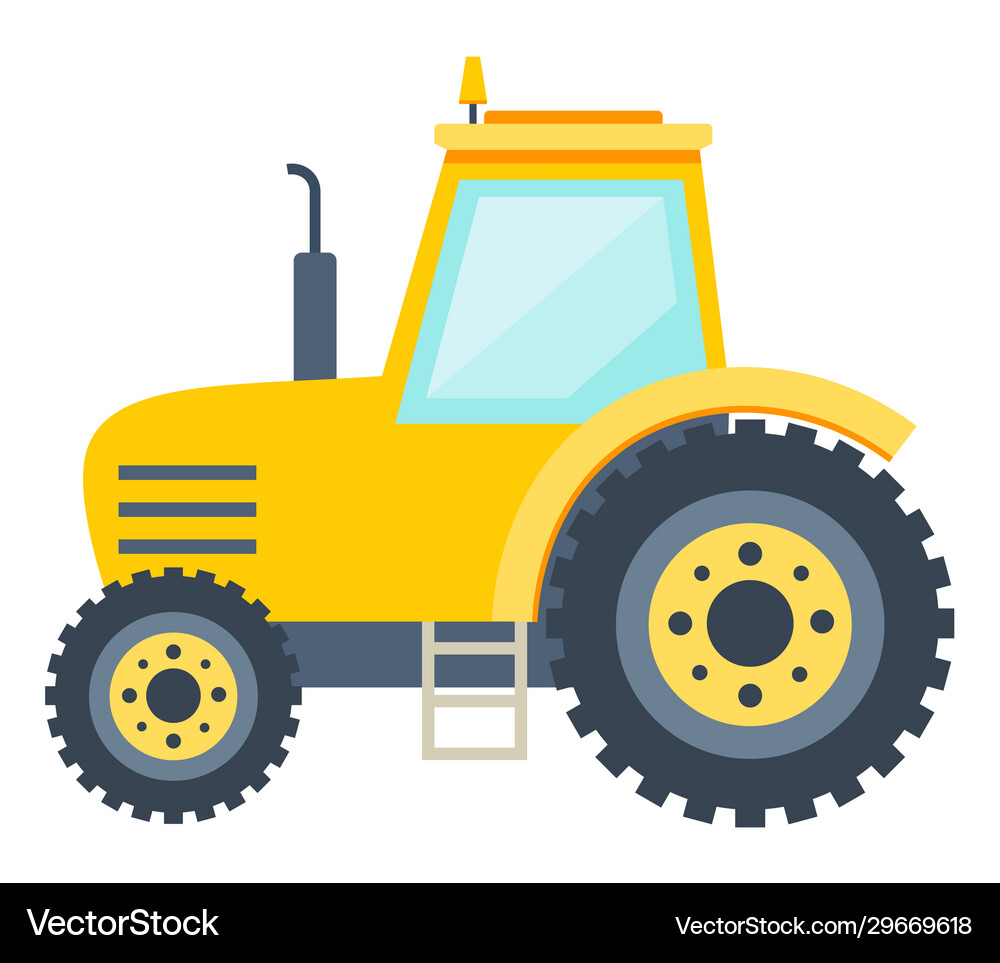 Agricultural vehicle tractor machine farm Vector Image