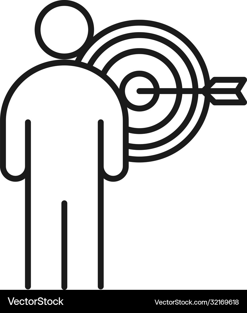 Businessman target strategy business management Vector Image