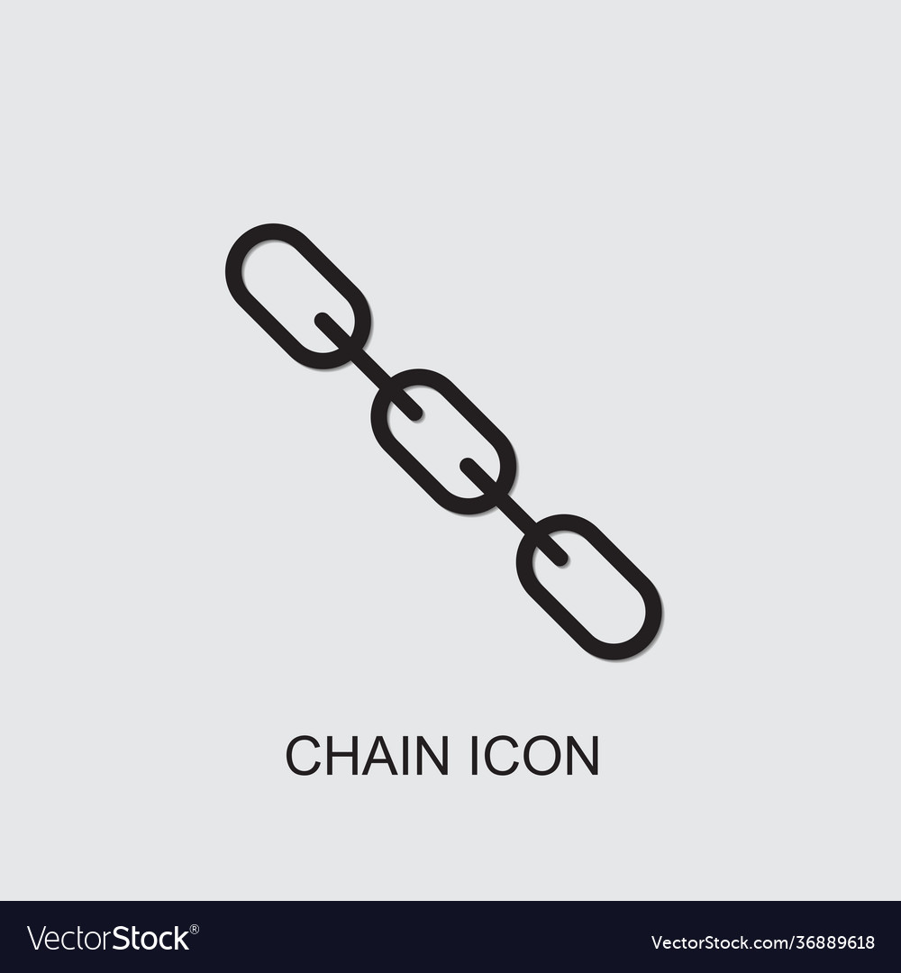 Chain icon Royalty Free Vector Image - VectorStock