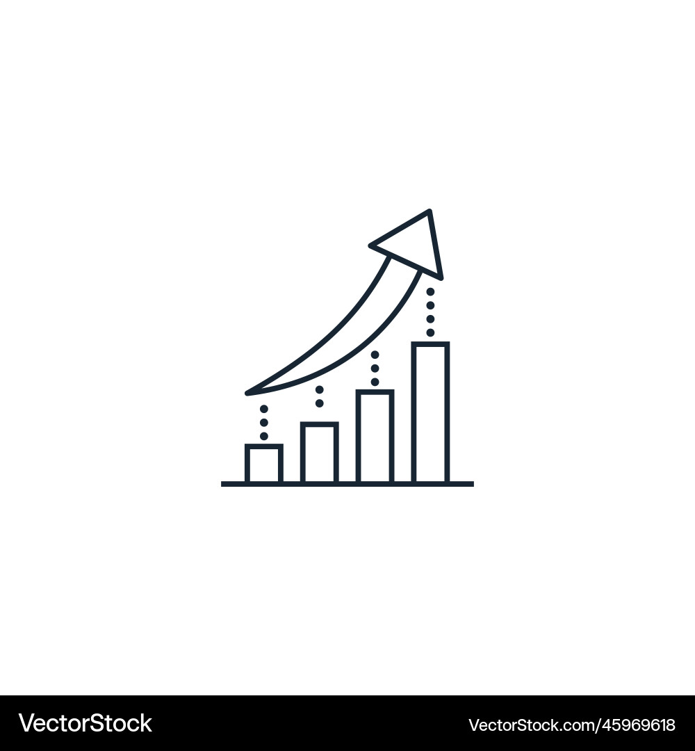 Chart growing creative icon from business icons Vector Image
