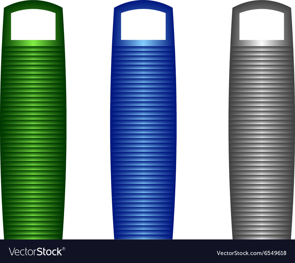 Colored skyscraper set Royalty Free Vector Image