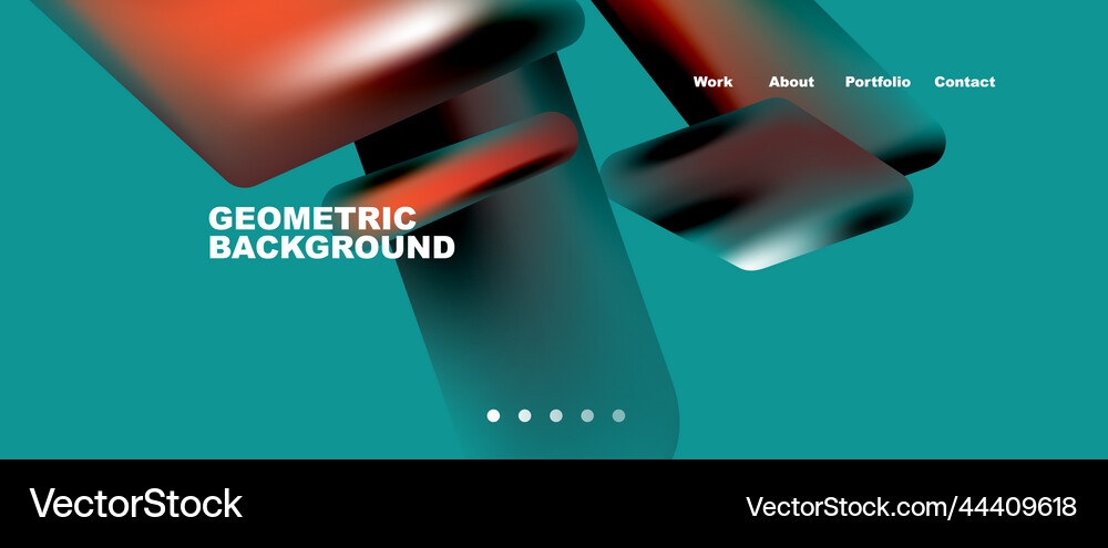 Colorful geometric background landing page Vector Image