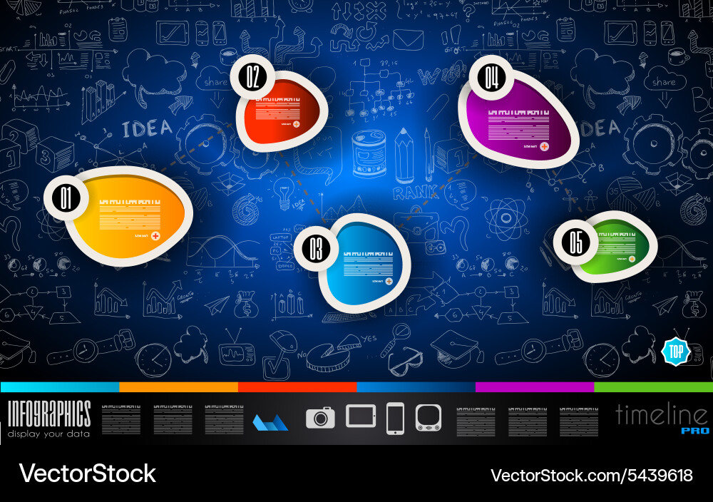 Infographic layout for infocharts and item Vector Image