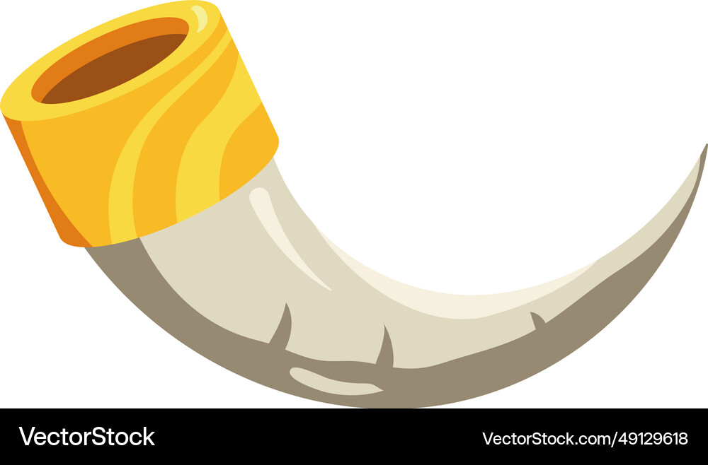 Jewish shofar symbol Royalty Free Vector Image