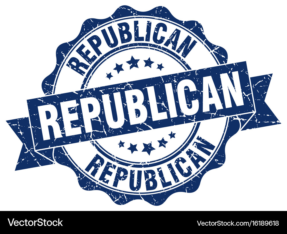Republican stamp sign seal Royalty Free Vector Image