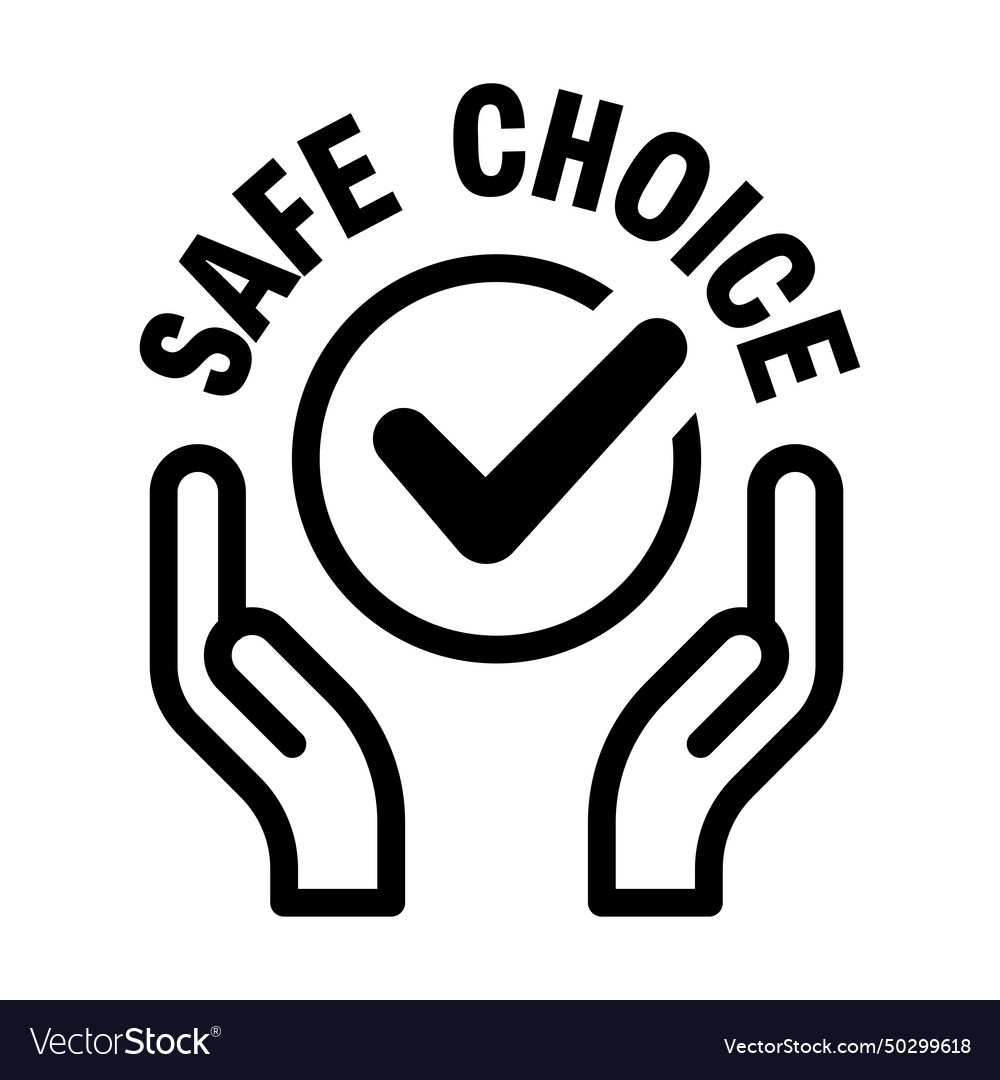 Safe choice icon isolated on white background Vector Image