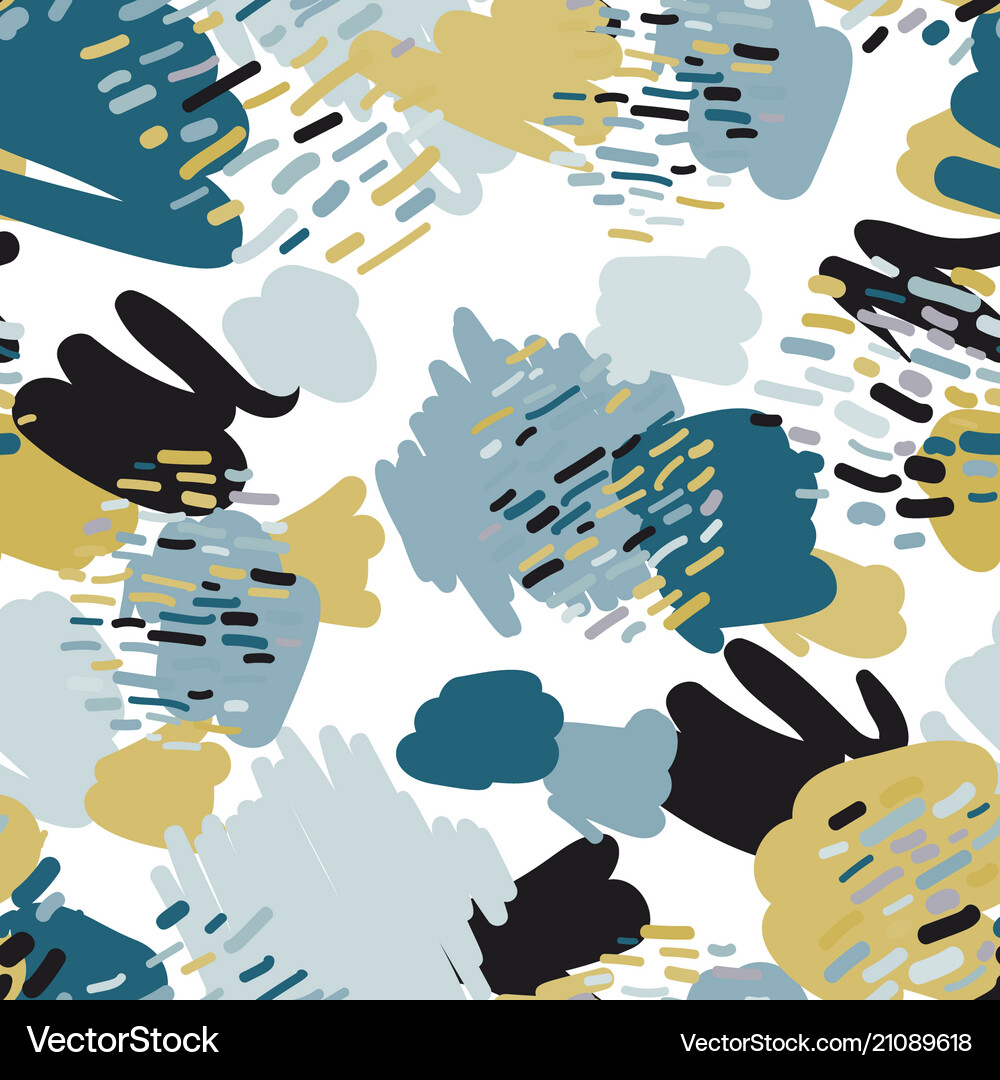 Trendy scribbles seamless pattern in pastel colors