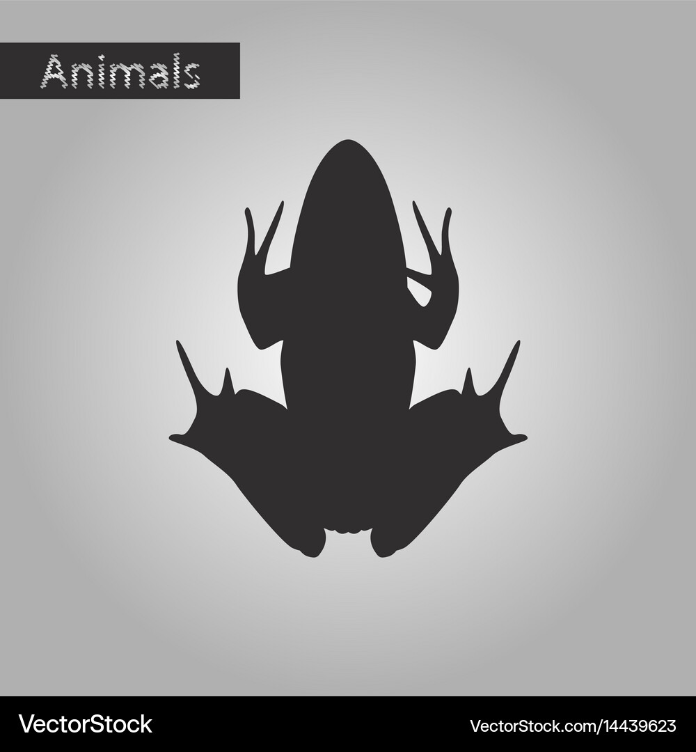 Black and white style icon of toad Royalty Free Vector Image