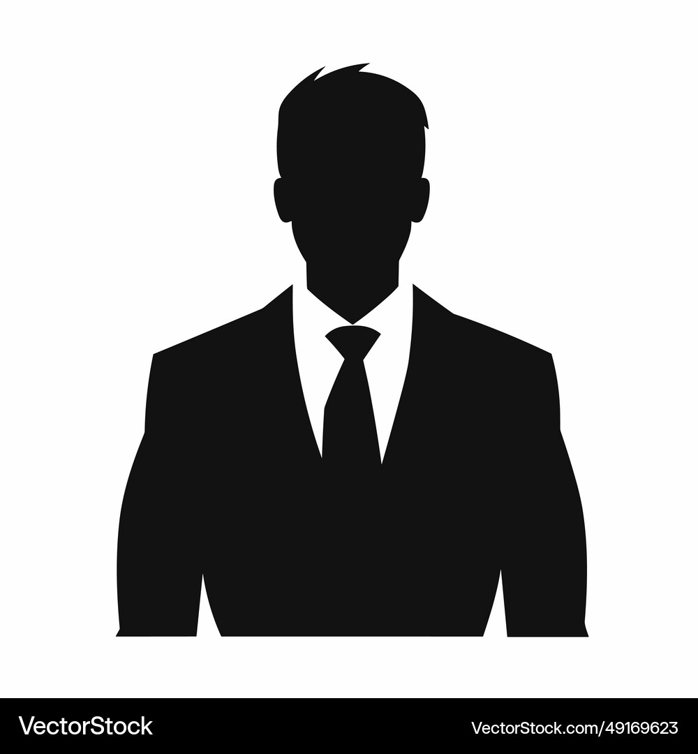 Businessman black icon on white background Vector Image