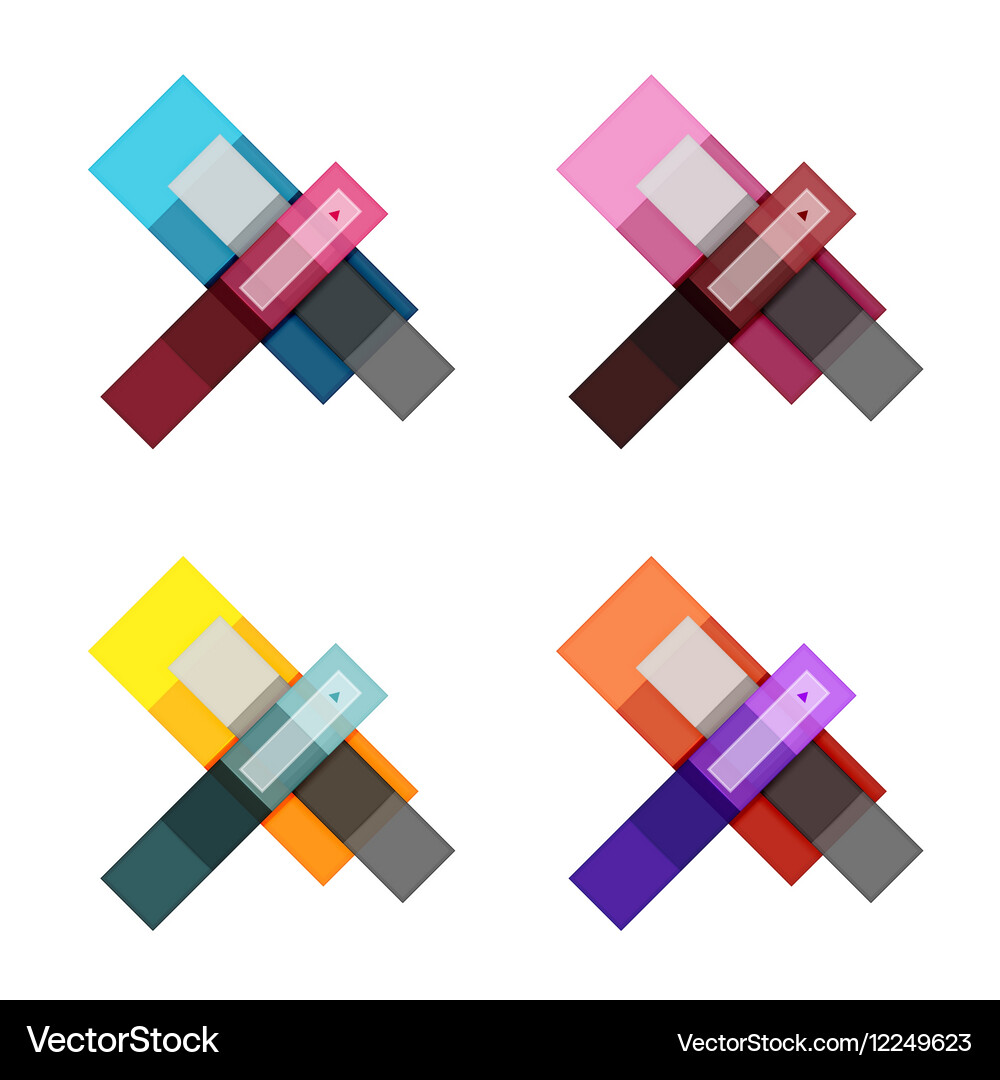 Colorful stripes infographic templates set Vector Image