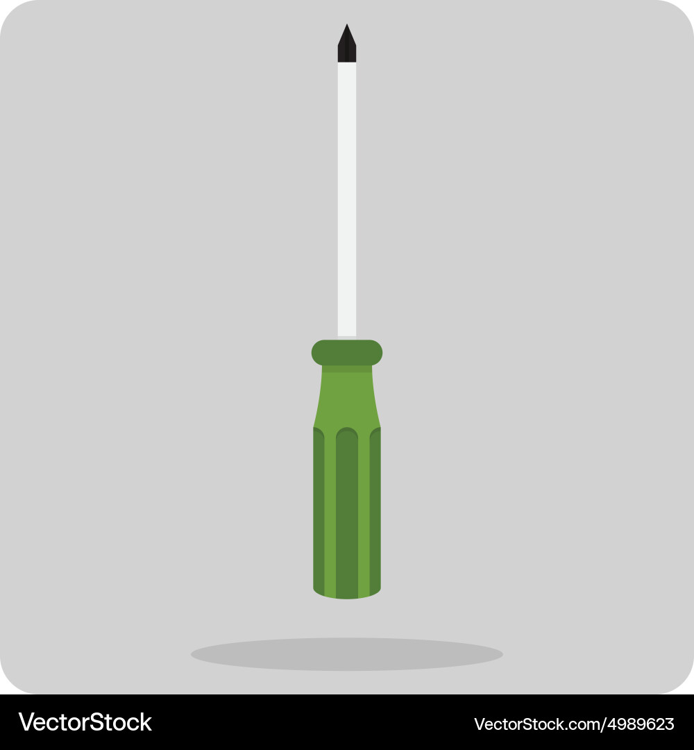 Flat icon screwdriver Royalty Free Vector Image
