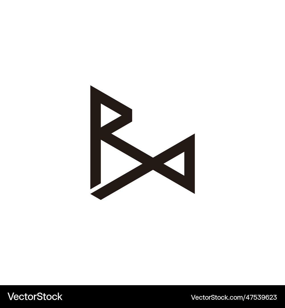 Letter rp triangle geometric symbol simple logo Vector Image
