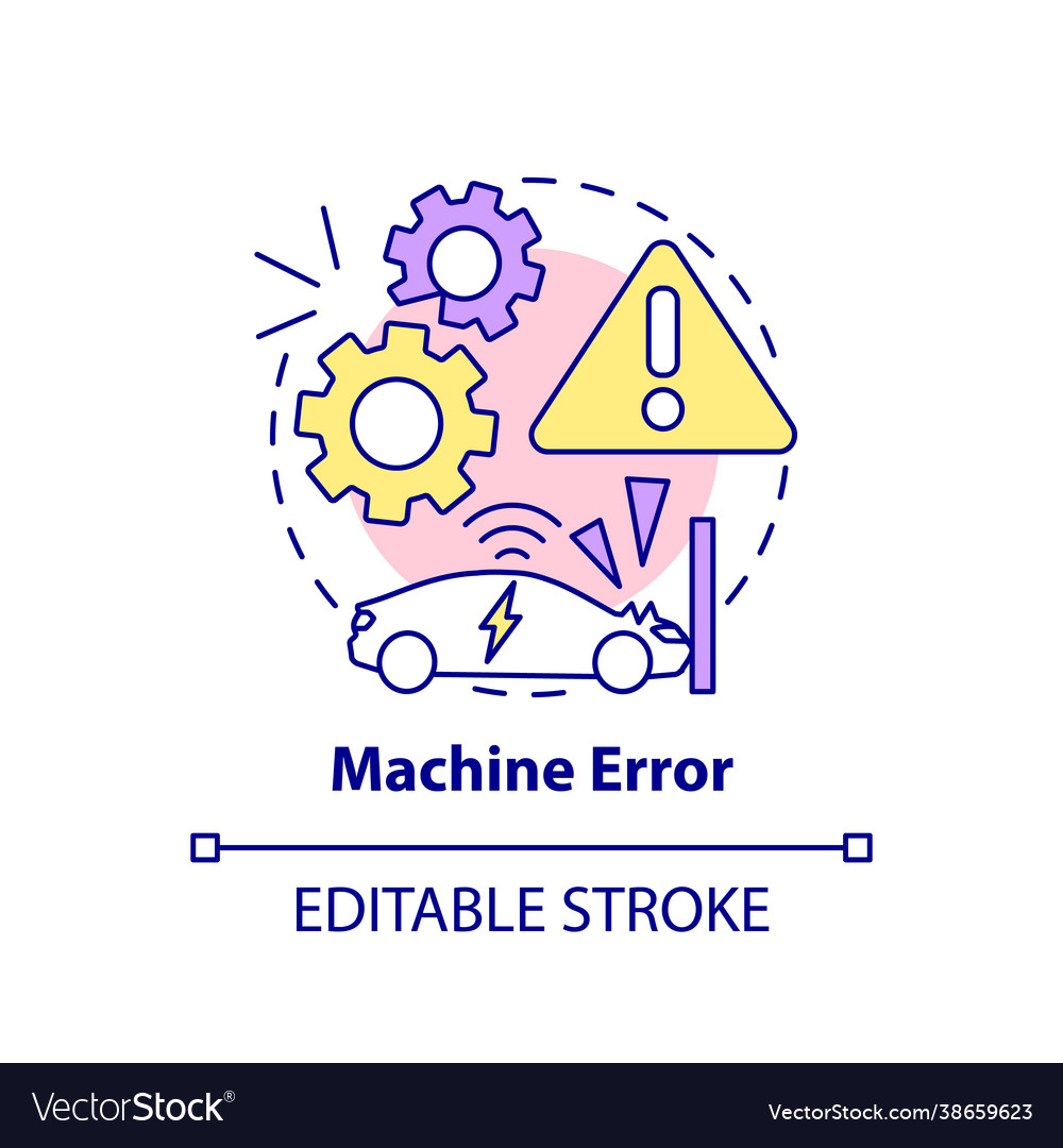 Machine error concept icon Royalty Free Vector Image