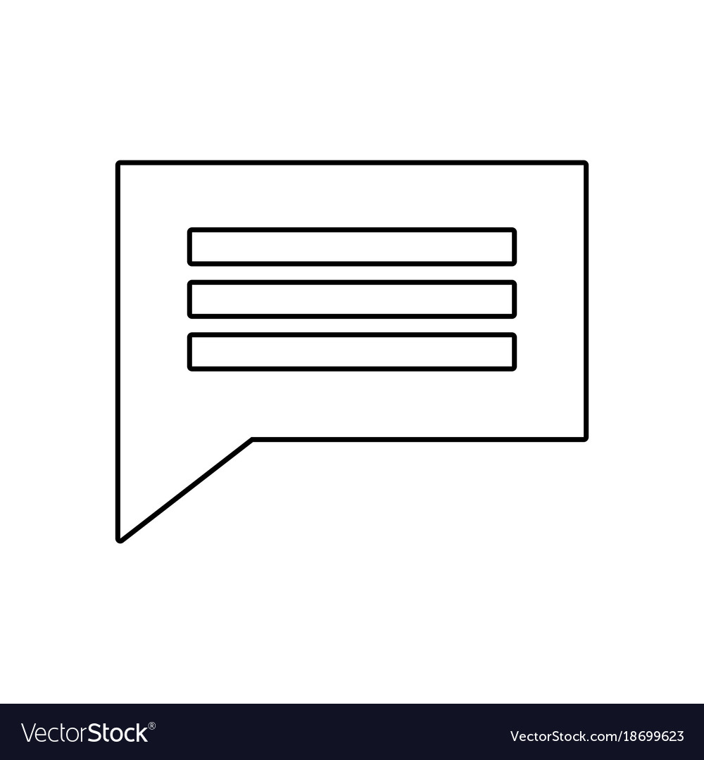 Rectangle speech icon Royalty Free Vector Image