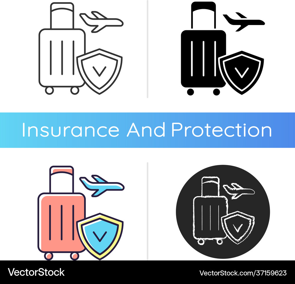 Travel insurance icon Royalty Free Vector Image