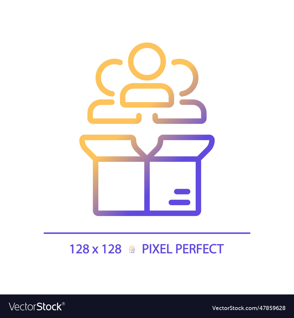 2d gradient customer linear icon Royalty Free Vector Image 2d gradient customer linear icon Royalty Free Vector Image