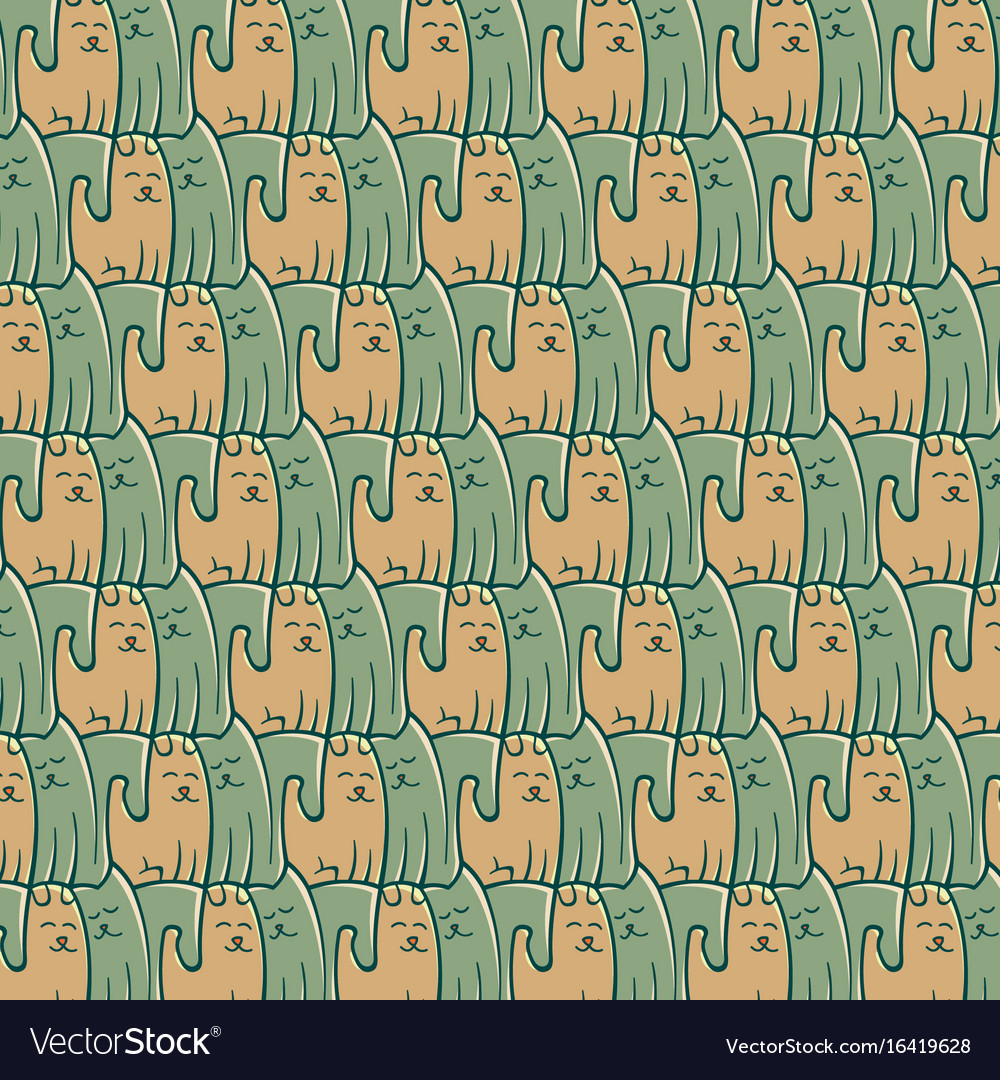 Abstract repeat pattern cats dogs Royalty Free Vector Image