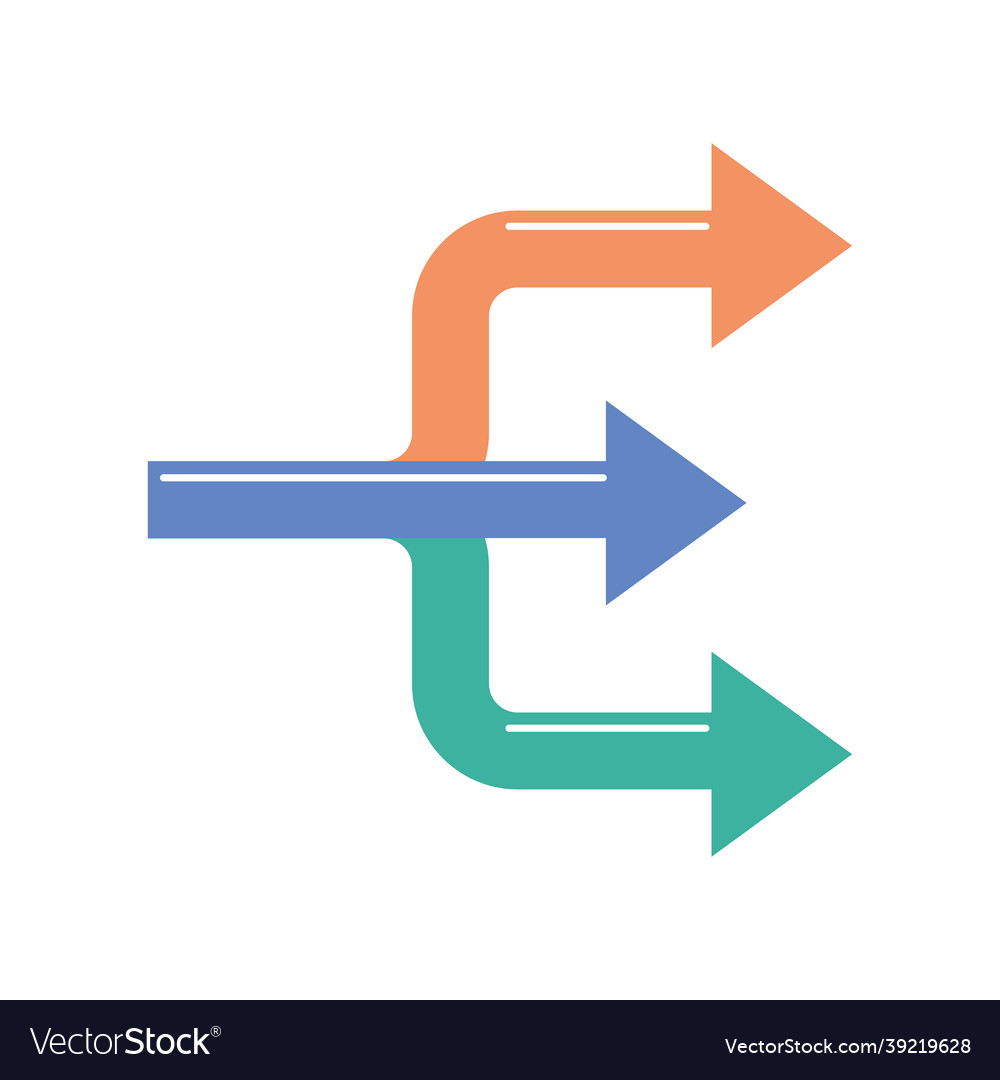 Arrows of chart template Royalty Free Vector Image