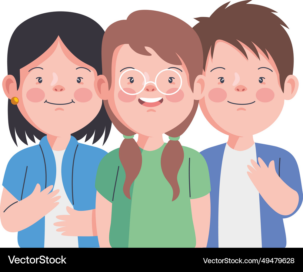 Down syndrome characters Royalty Free Vector Image