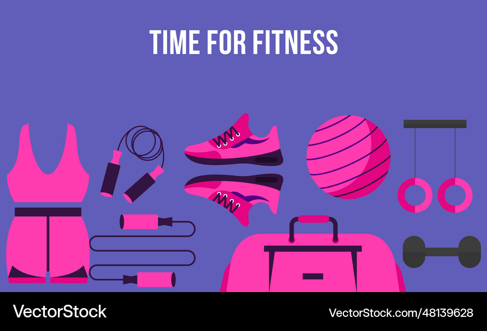 Fitness equipment logo flat concept Royalty Free Vector