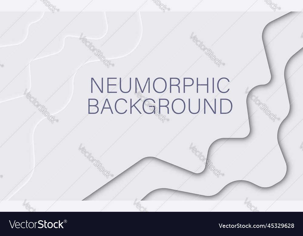 Neumorphic pattern with wavy layers abstract Vector Image