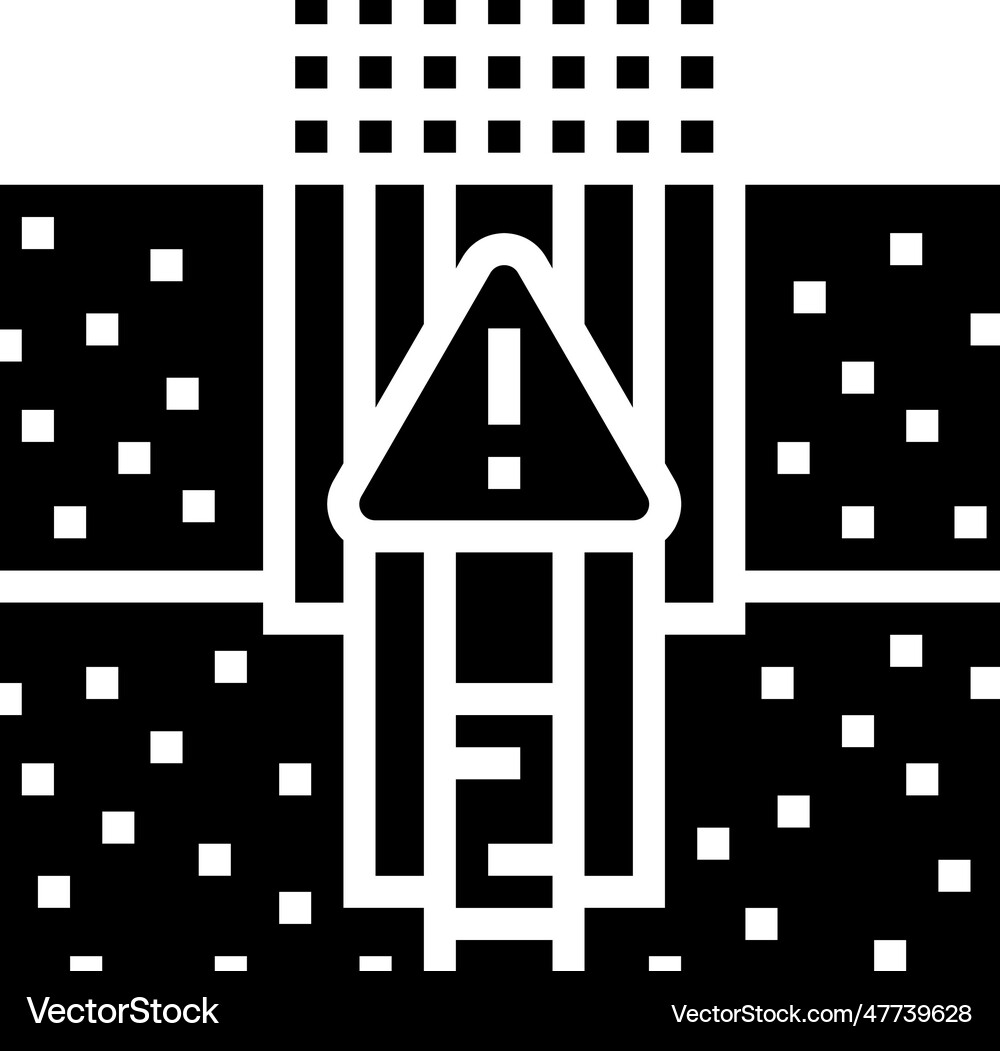 Oil well plugging petroleum engineer glyph icon Vector Image