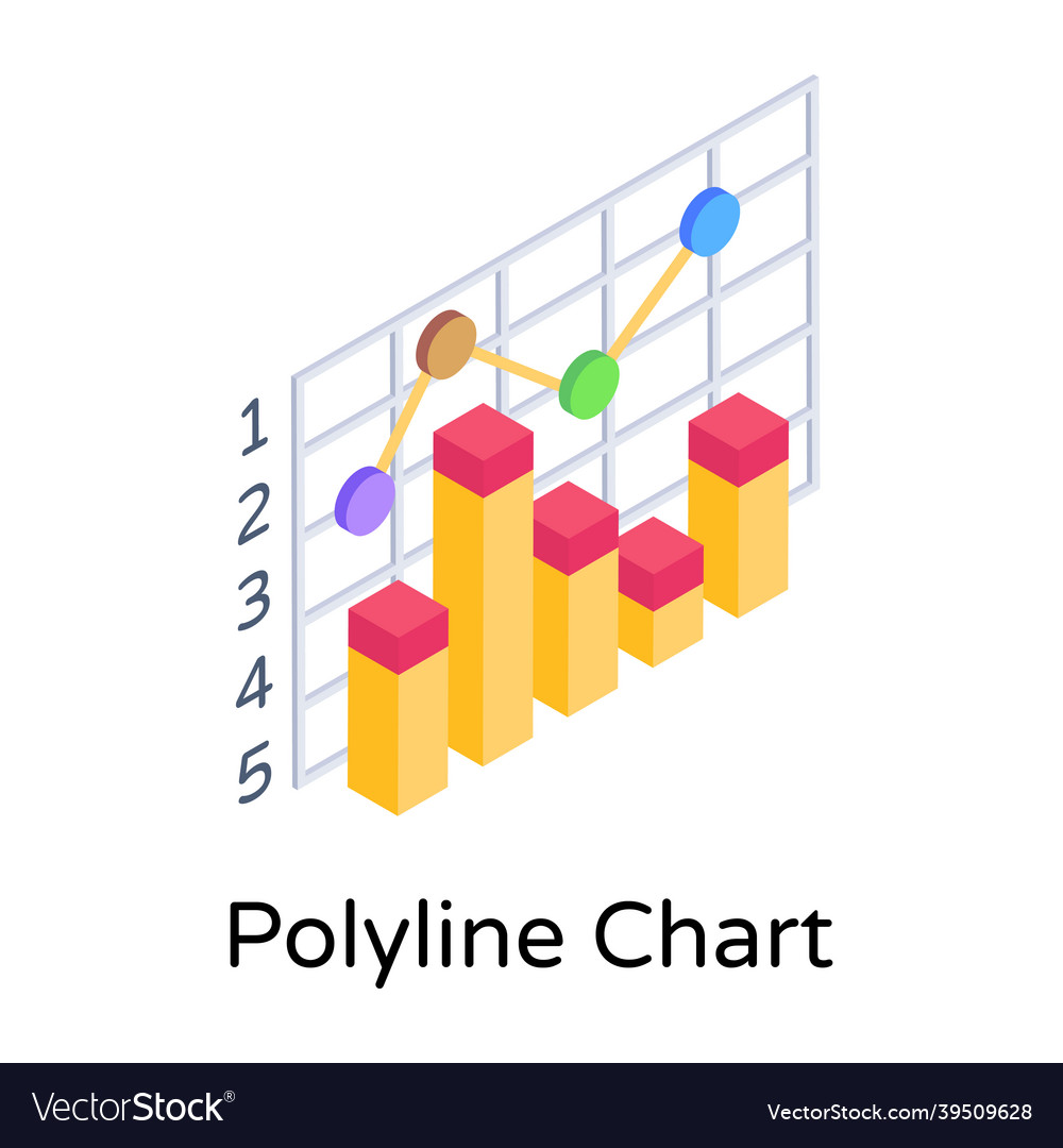 Polyline chart Royalty Free Vector Image - VectorStock