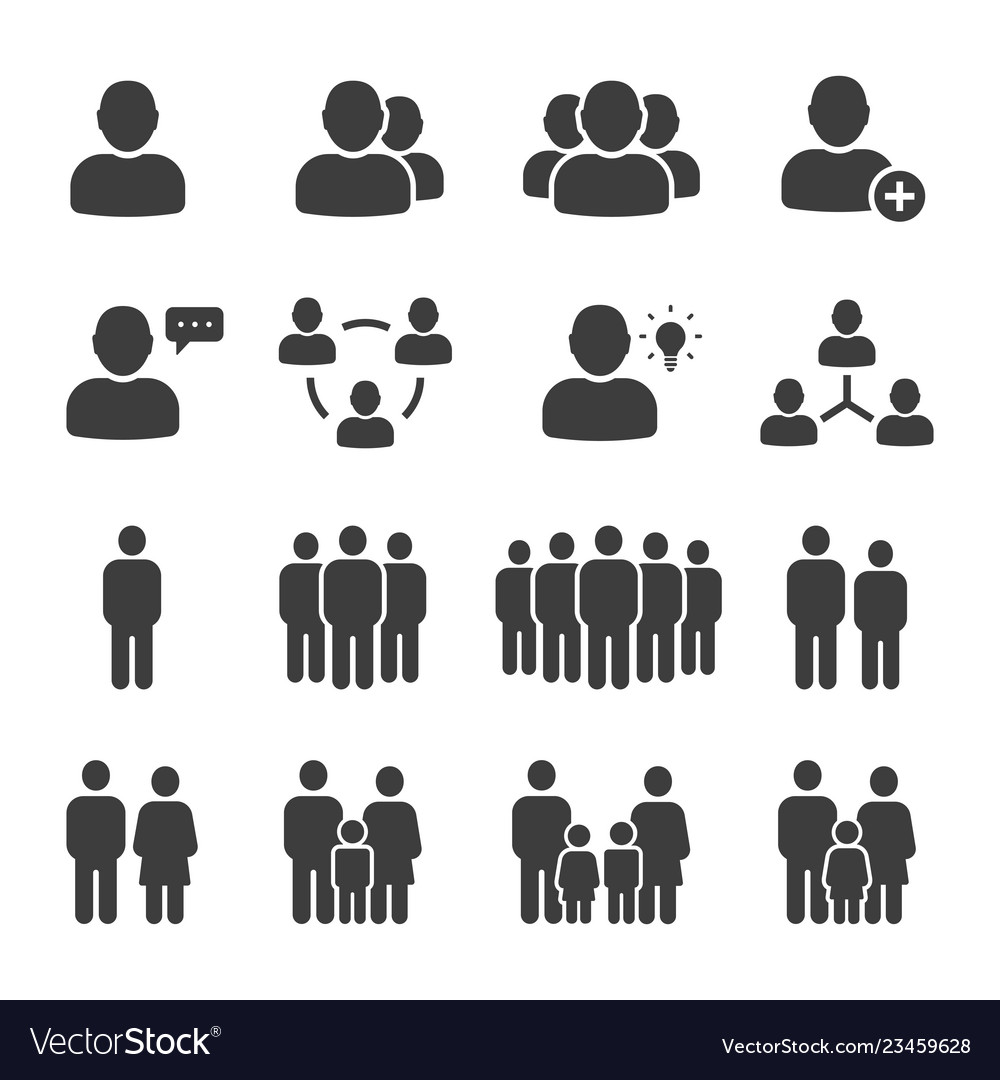 Public people icon set Royalty Free Vector Image Public people icon set Royalty Free Vector Image