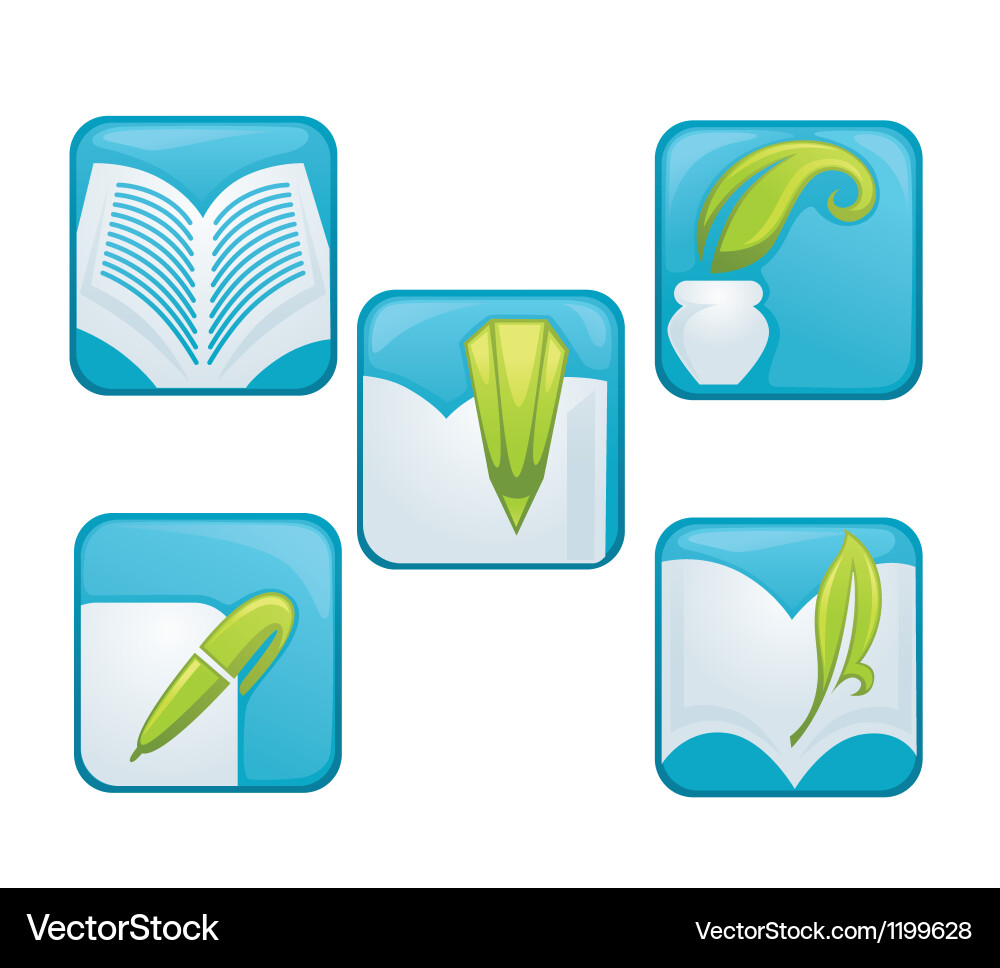 Read and wright signs symbols icons Royalty Free Vector