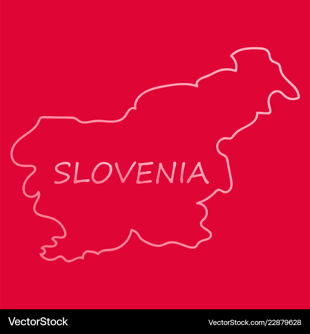 Symbol poster banner slovenia map Royalty Free Vector Image