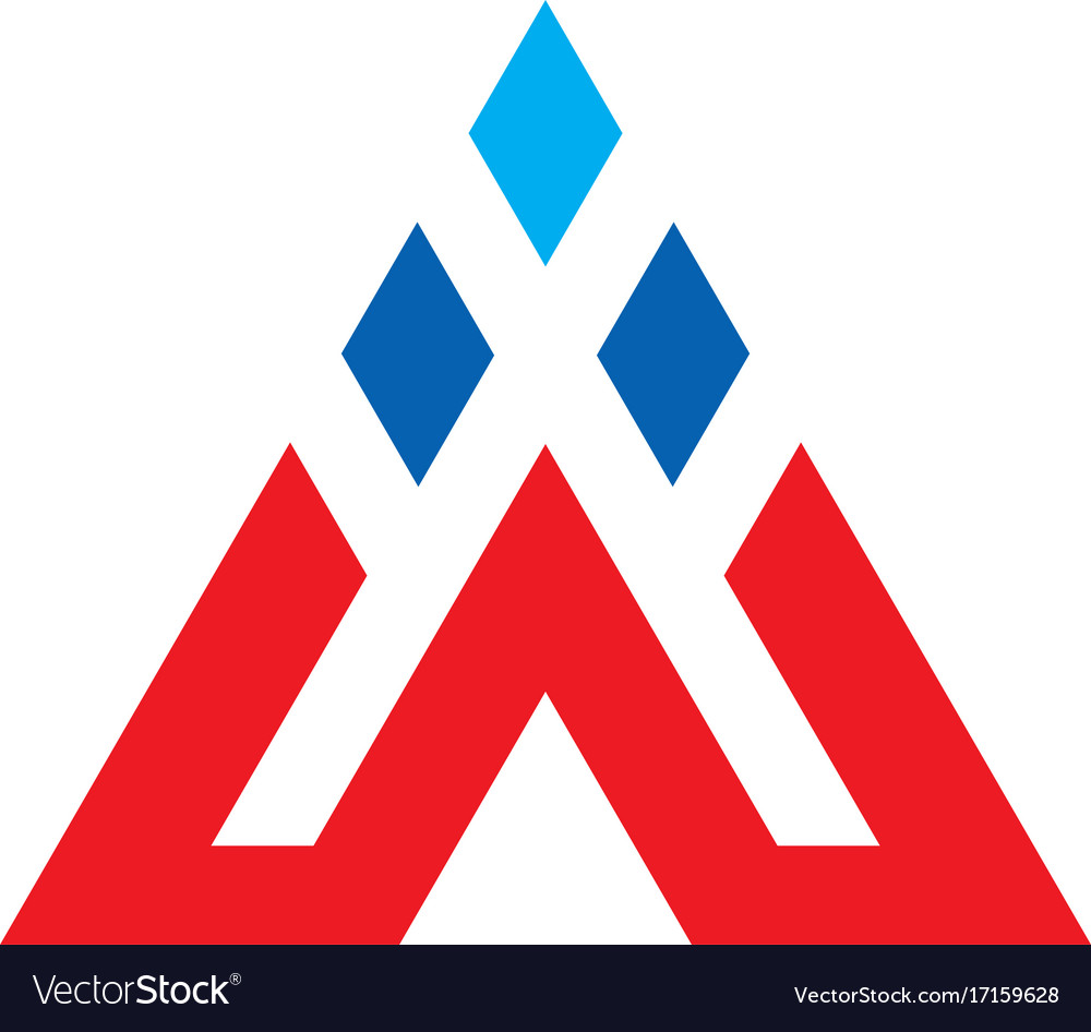 Triangle construction technology logo Royalty Free Vector