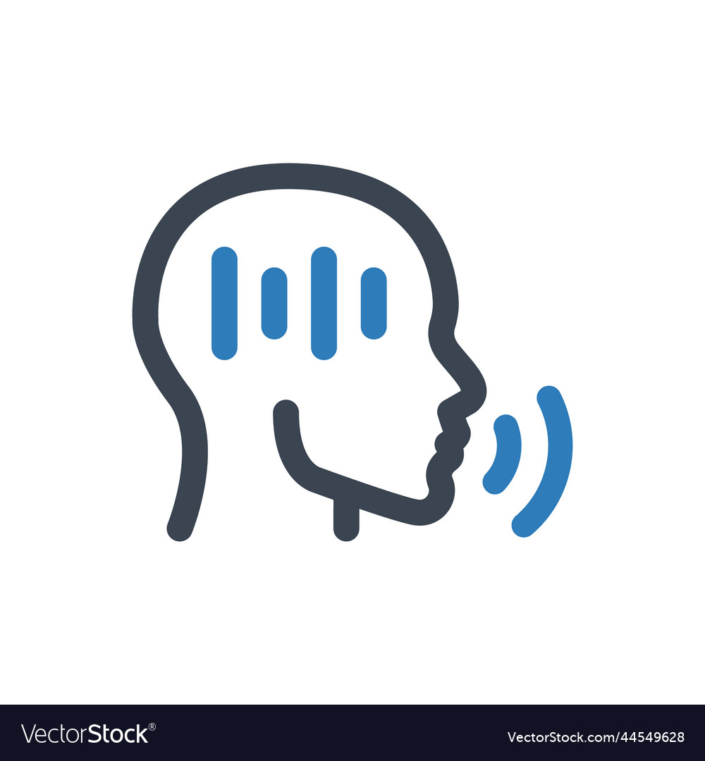 Voice recognition icon Royalty Free Vector Image