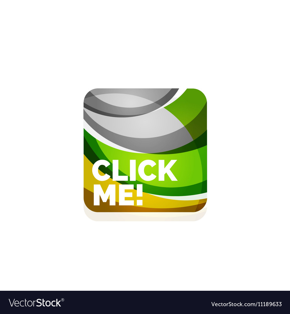 Abstract square button template Royalty Free Vector Image