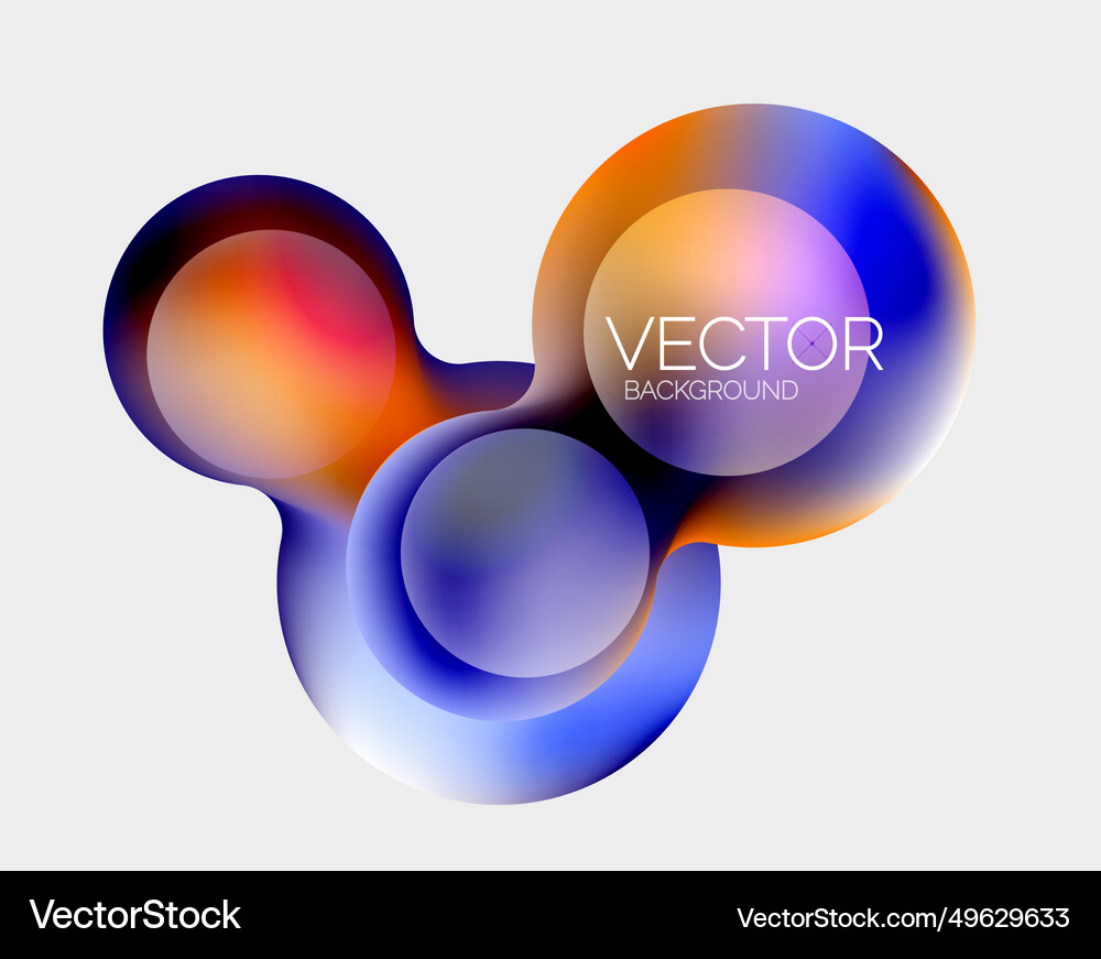 Beautiful flowing round shapes and circles Vector Image
