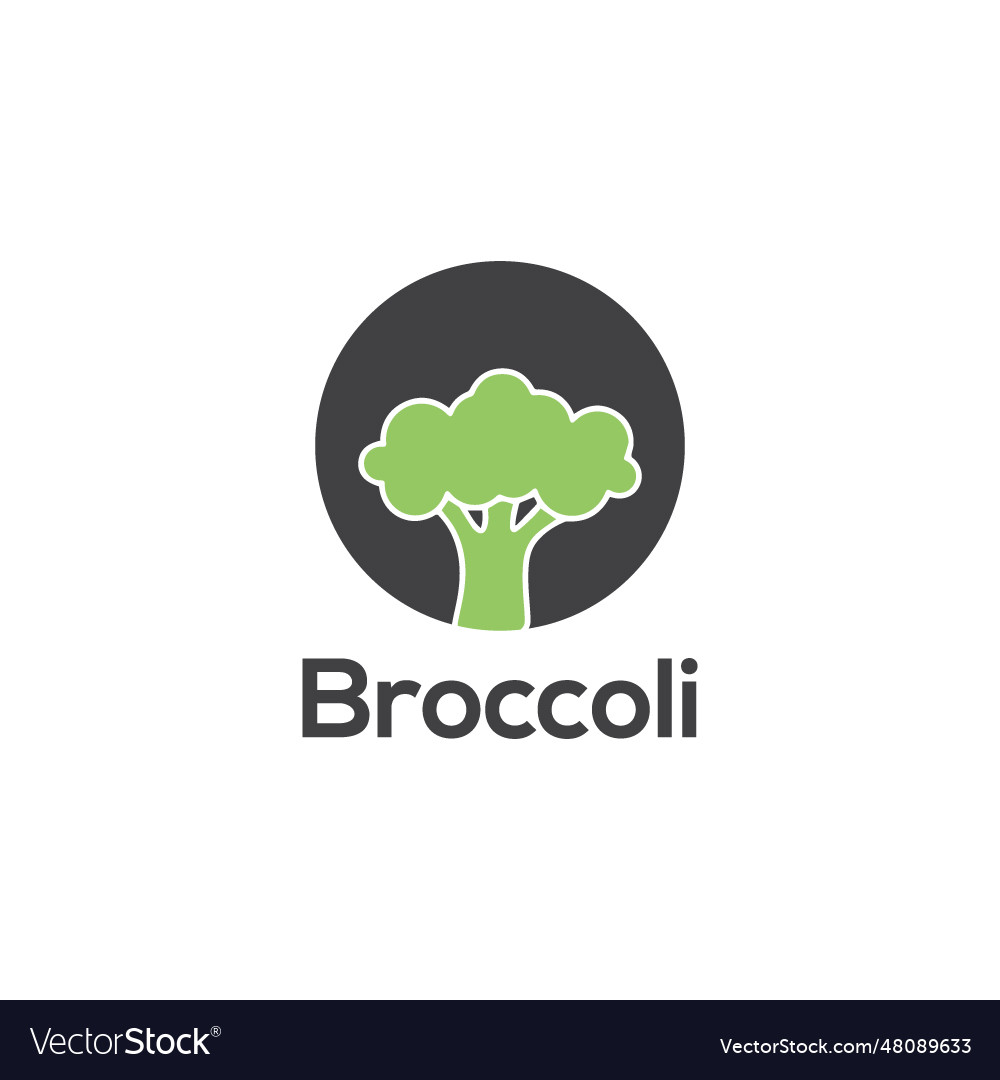 Broccoli logo Royalty Free Vector Image - VectorStock