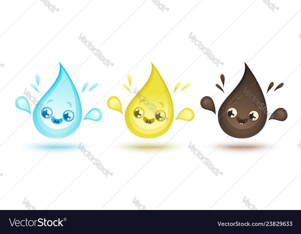 Cute drops Royalty Free Vector Image - VectorStock