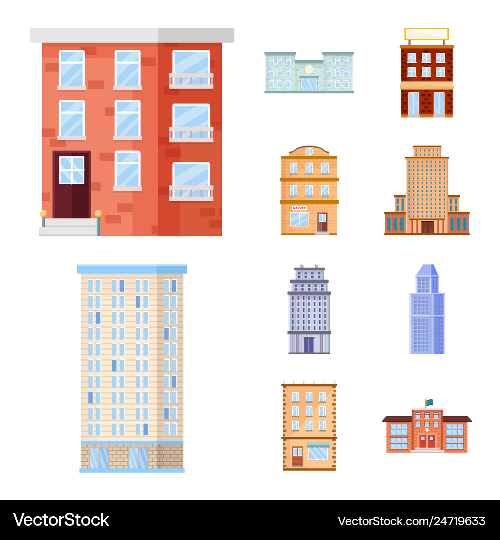 Design of facade and building icon Royalty Free Vector Image