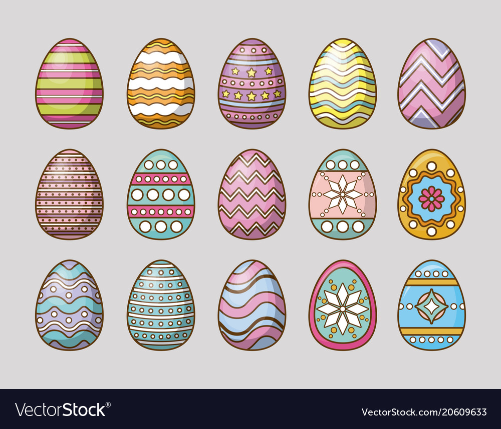 Easter eggs design Royalty Free Vector Image - VectorStock