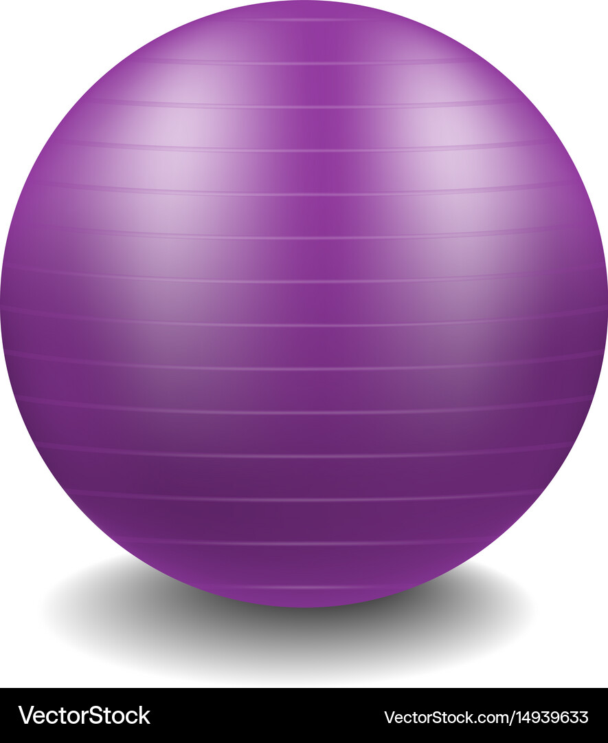 Gym ball in purple design Royalty Free Vector Image