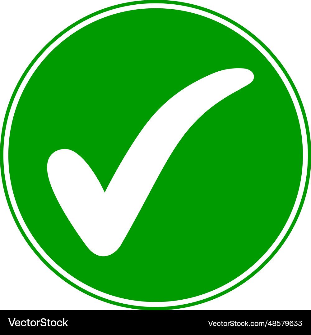 Icons check mark tick concept words ok Royalty Free Vector