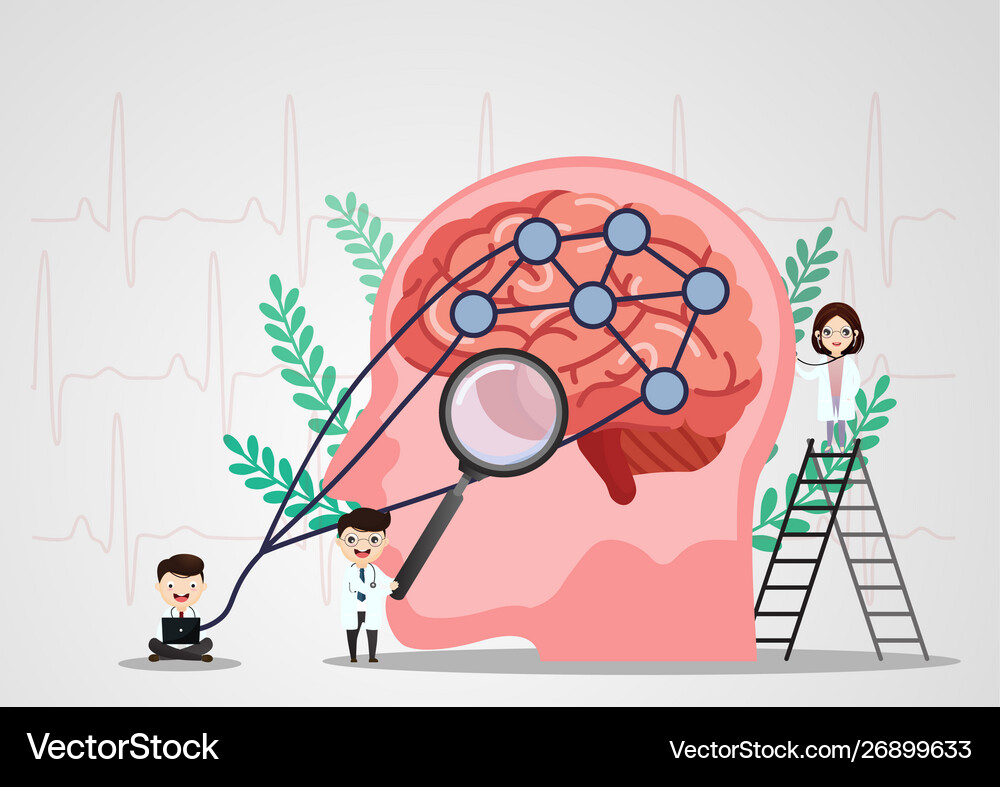 Scientific medical human brain stroke Royalty Free Vector