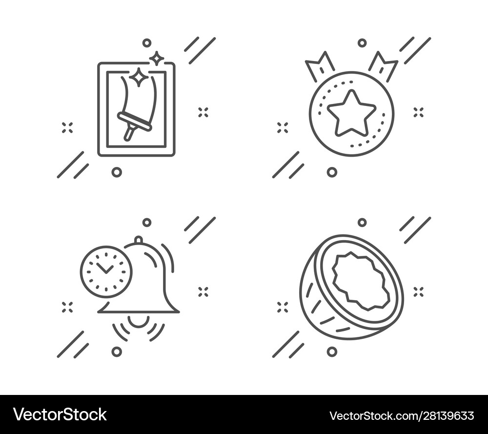 Time management window cleaning and ranking star Vector Image