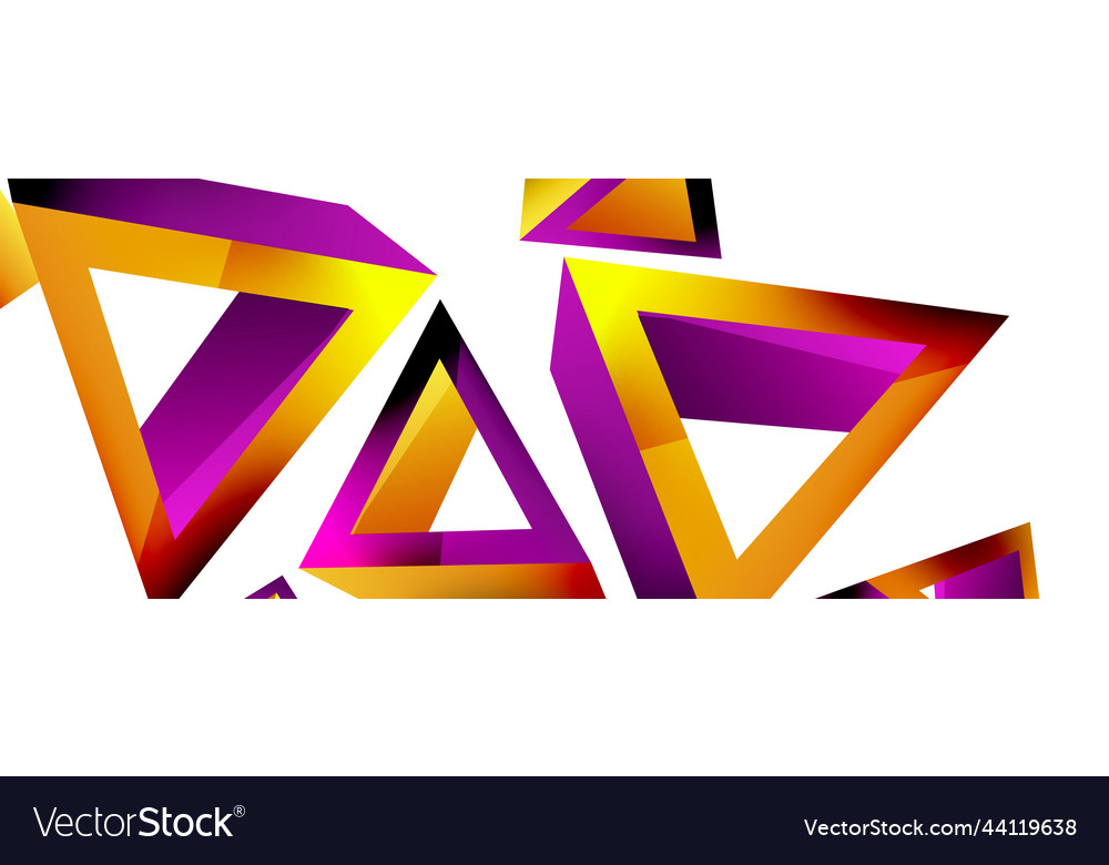 3d triangle abstract background basic shape Vector Image