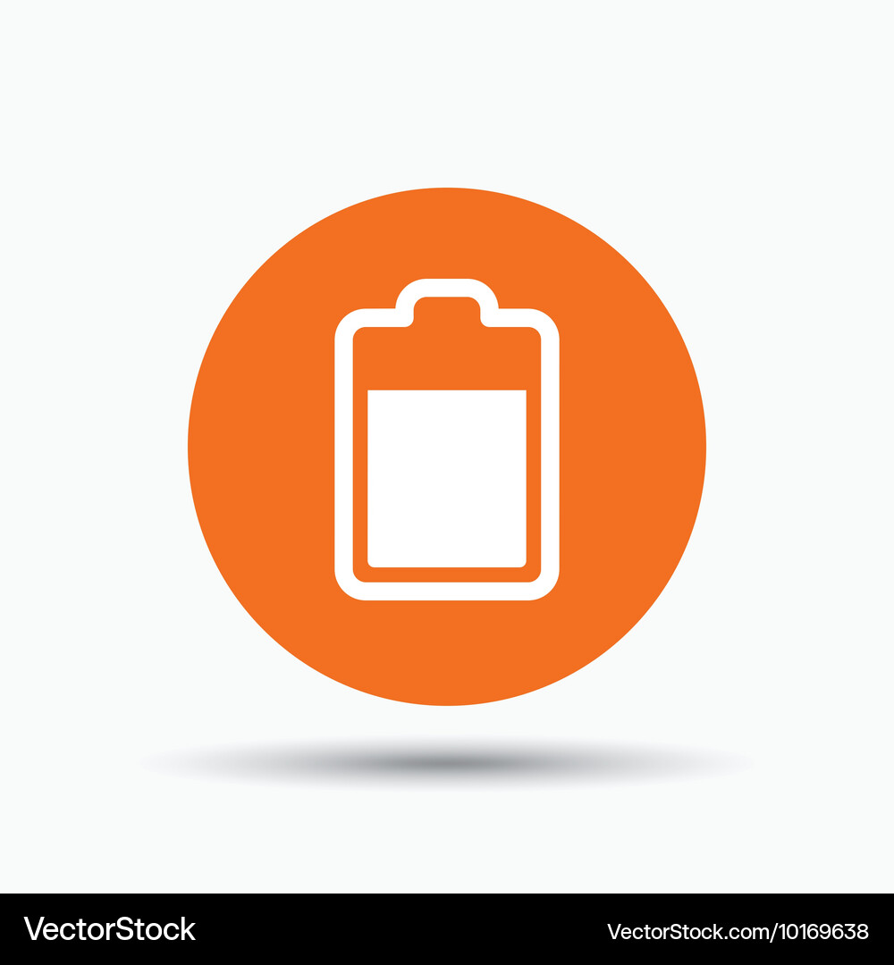 Battery power icon charging accumulator sign Vector Image